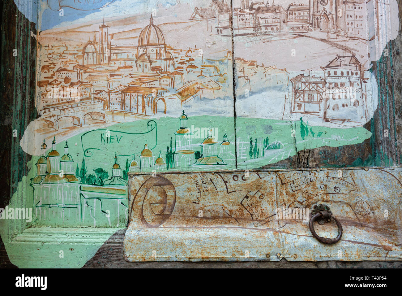 Painted doors of valloria hi-res stock photography and images - Alamy