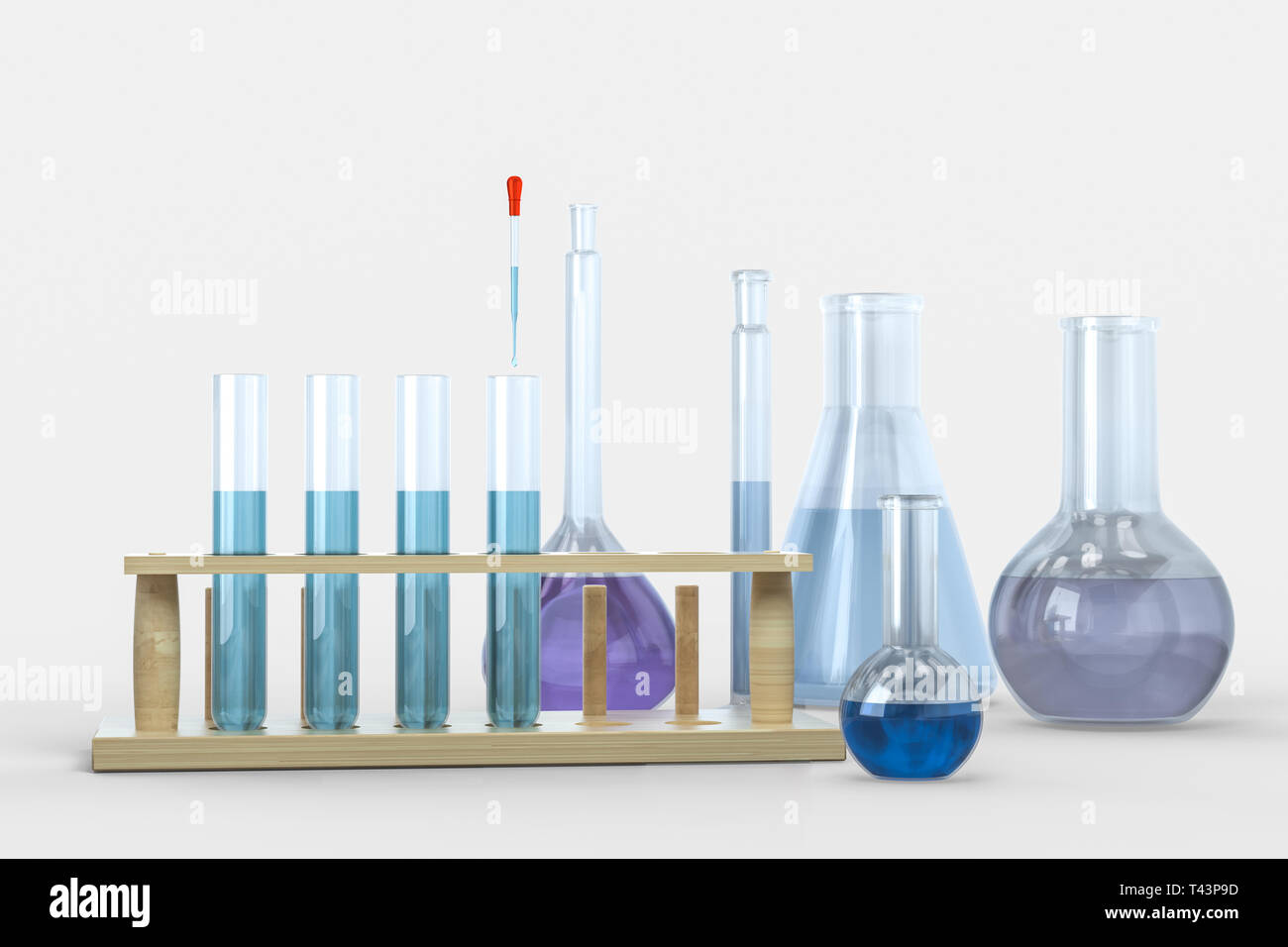 3d rendering, biotechnological laboratory equipment background ...