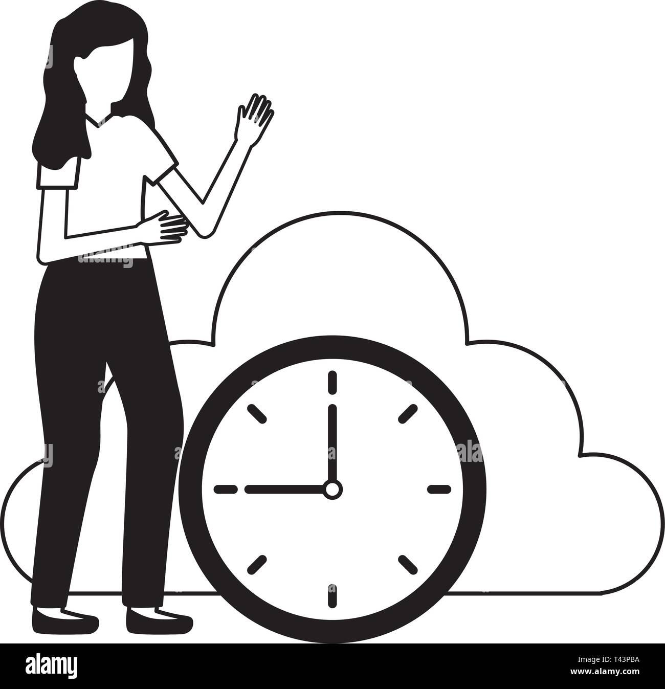 Digital clock tower Stock Vector Images - Alamy