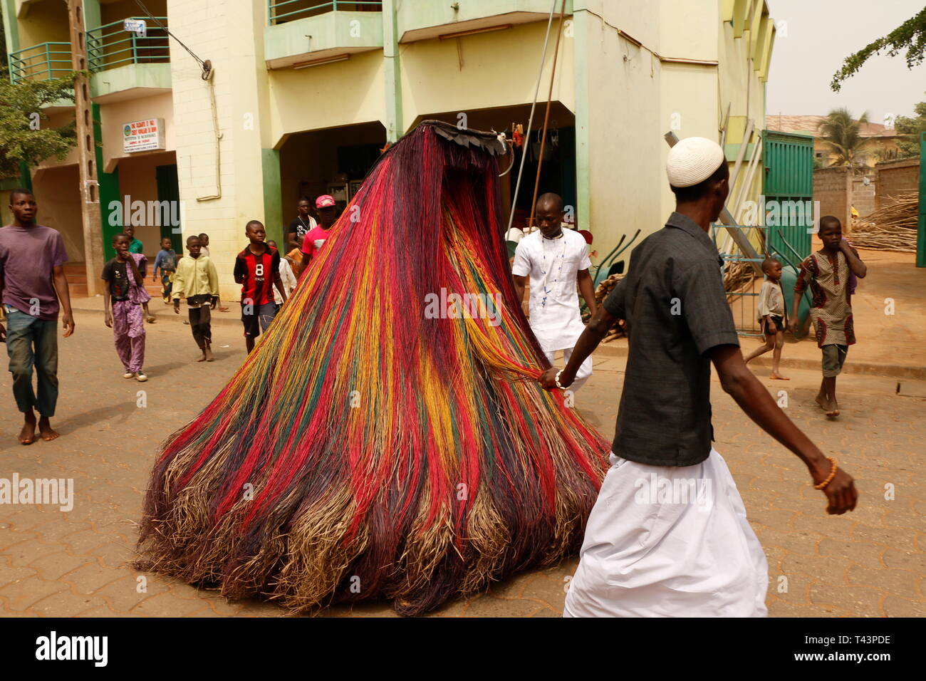 Voodoo festival at the beach in Ouidah on 10 January, Benin, Zangbeto ...