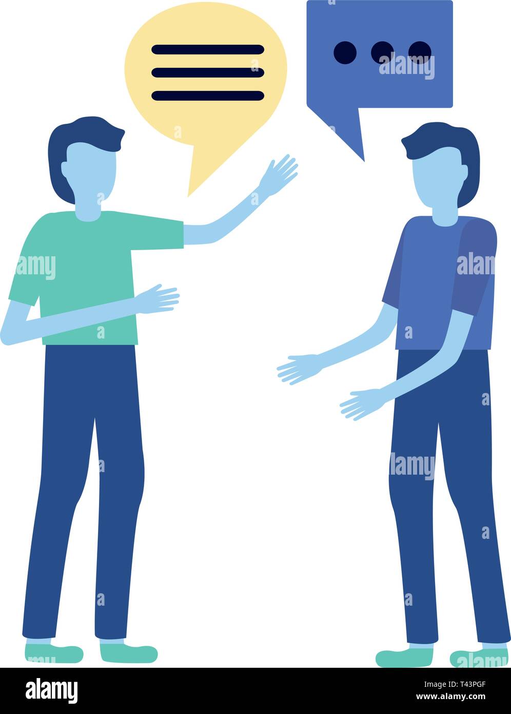 two man talk bubbles Stock Vector Image & Art - Alamy