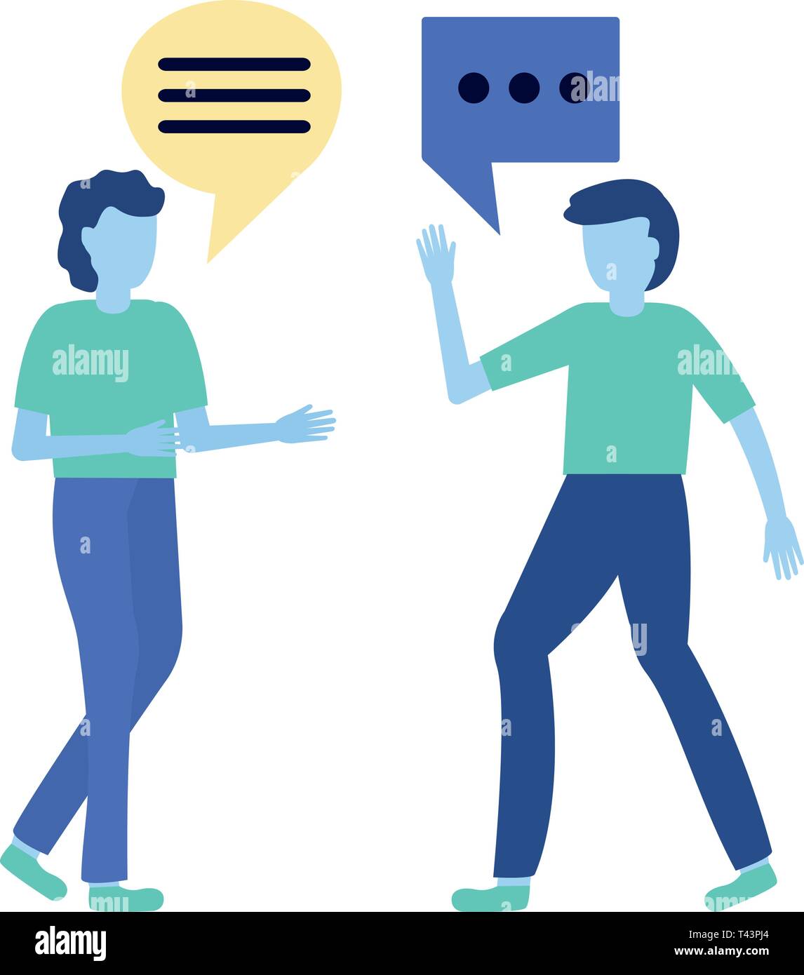 two man talk bubbles Stock Vector Image & Art - Alamy