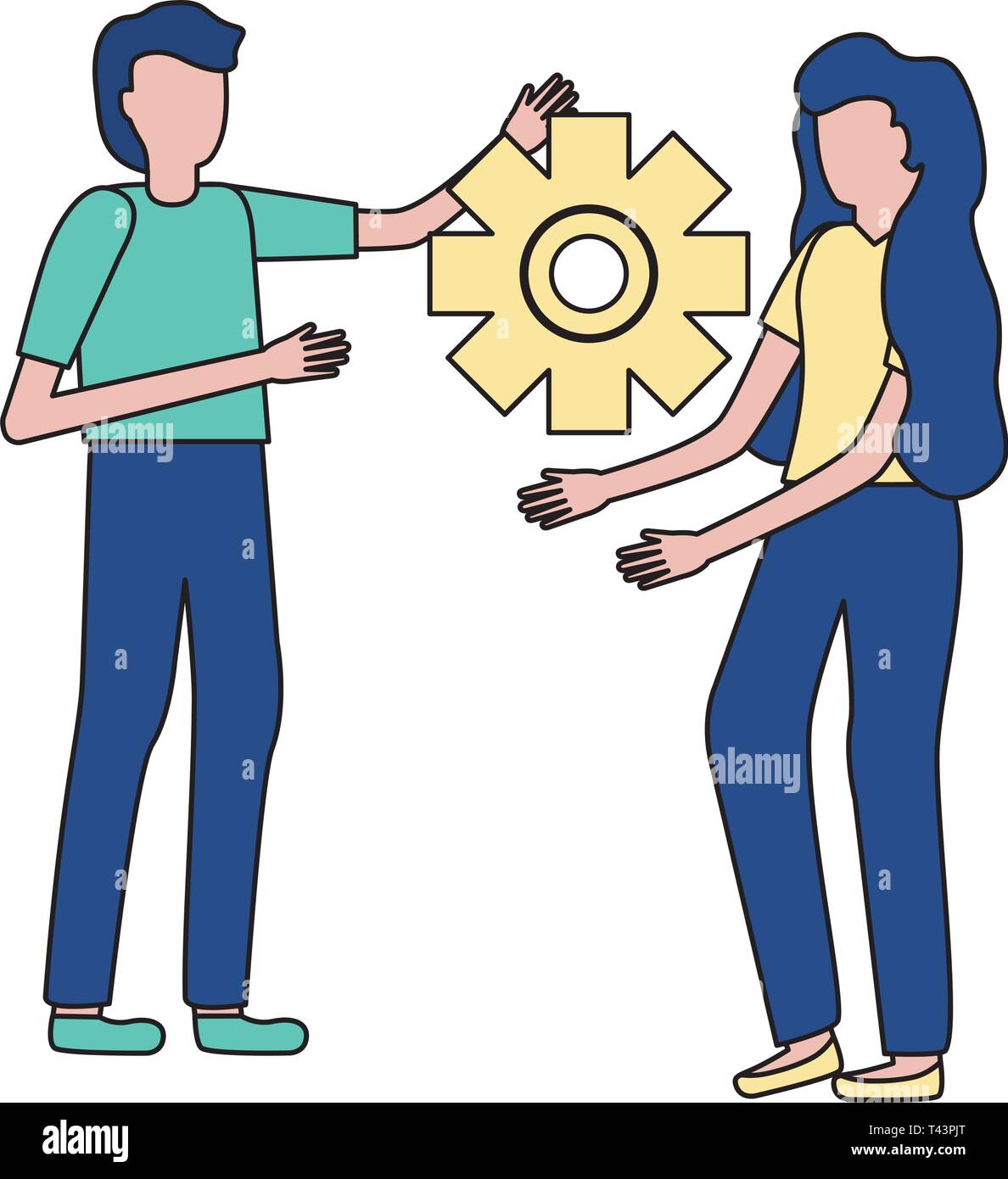 business people gear Stock Vector Image & Art - Alamy