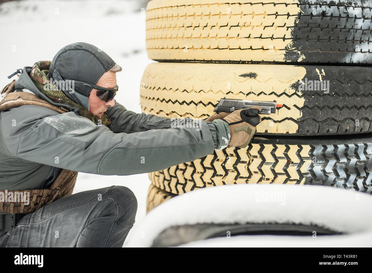 Combat gun shooting training from behind and around cover or barricade ...