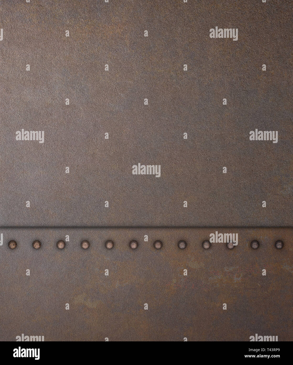 armor rustic plate with rivets metal background 3d illustration Stock ...