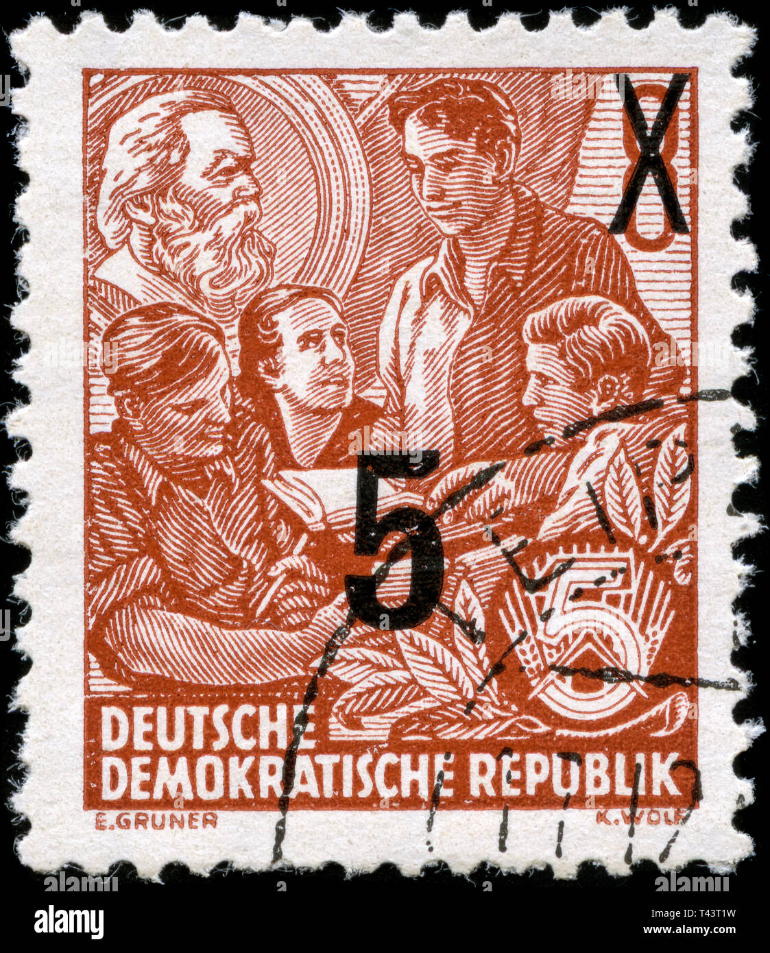 Postage stamp from East Germany (DDR) in the Five-year Plan series ...