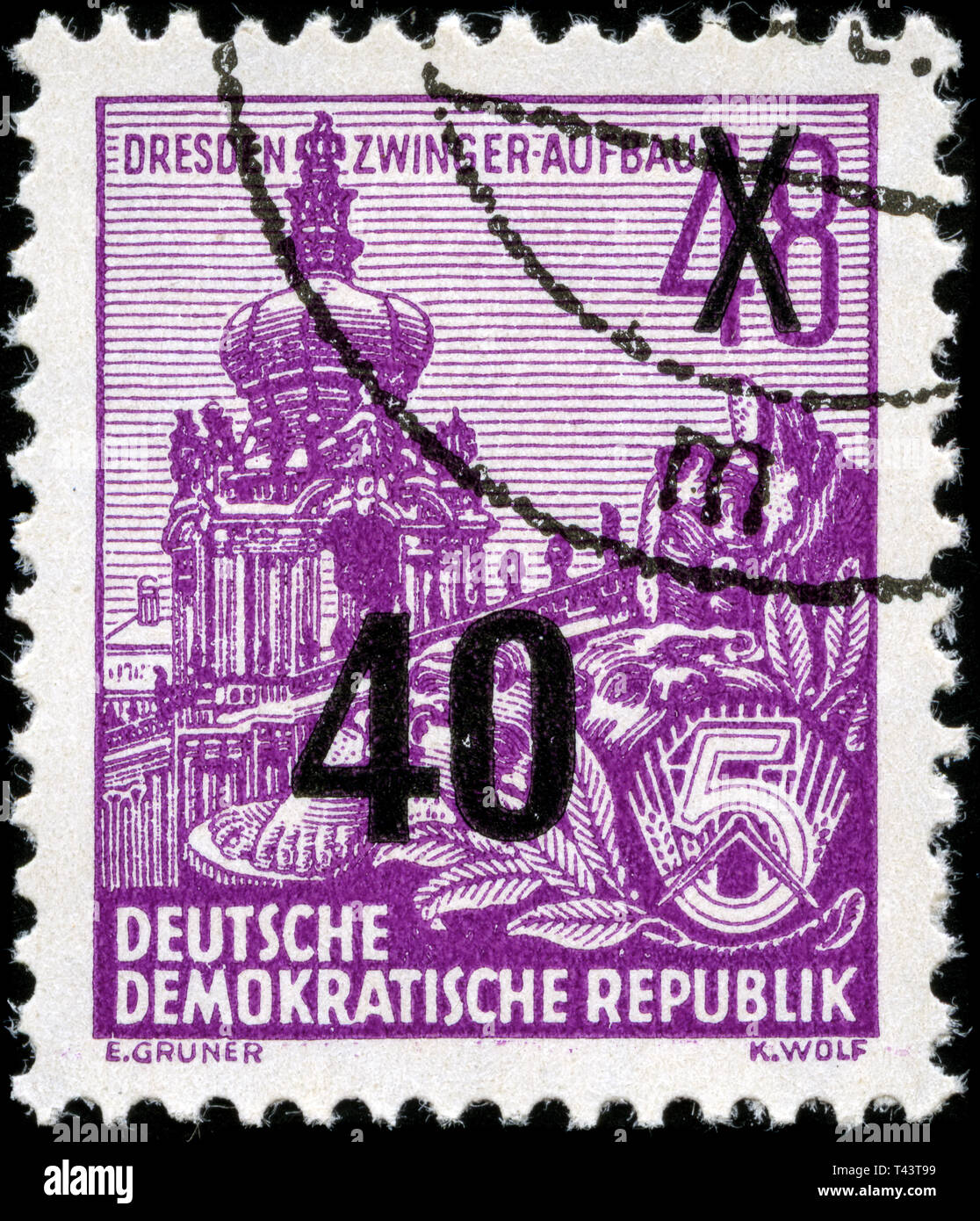 Postage stamp from East Germany (DDR) in the Five-year Plan series ...