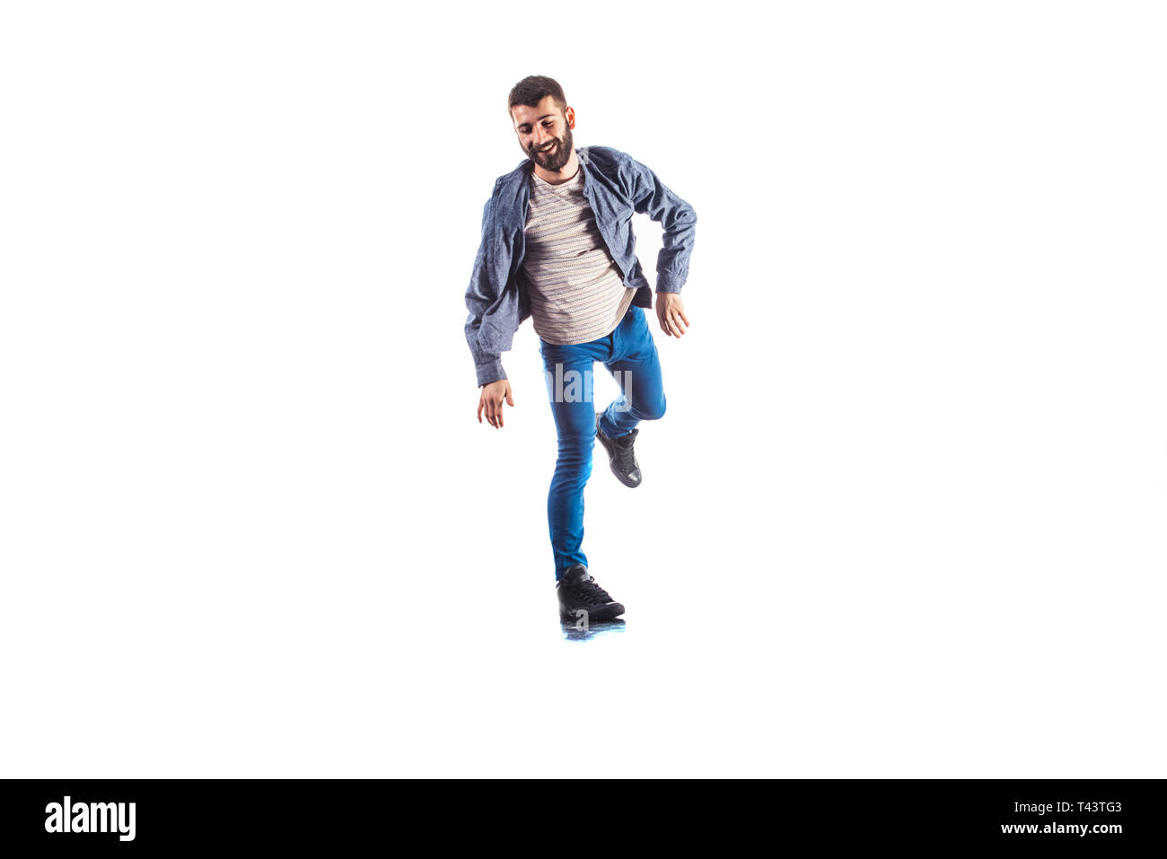 Modern man doing break dance routine Stock Photo - Alamy