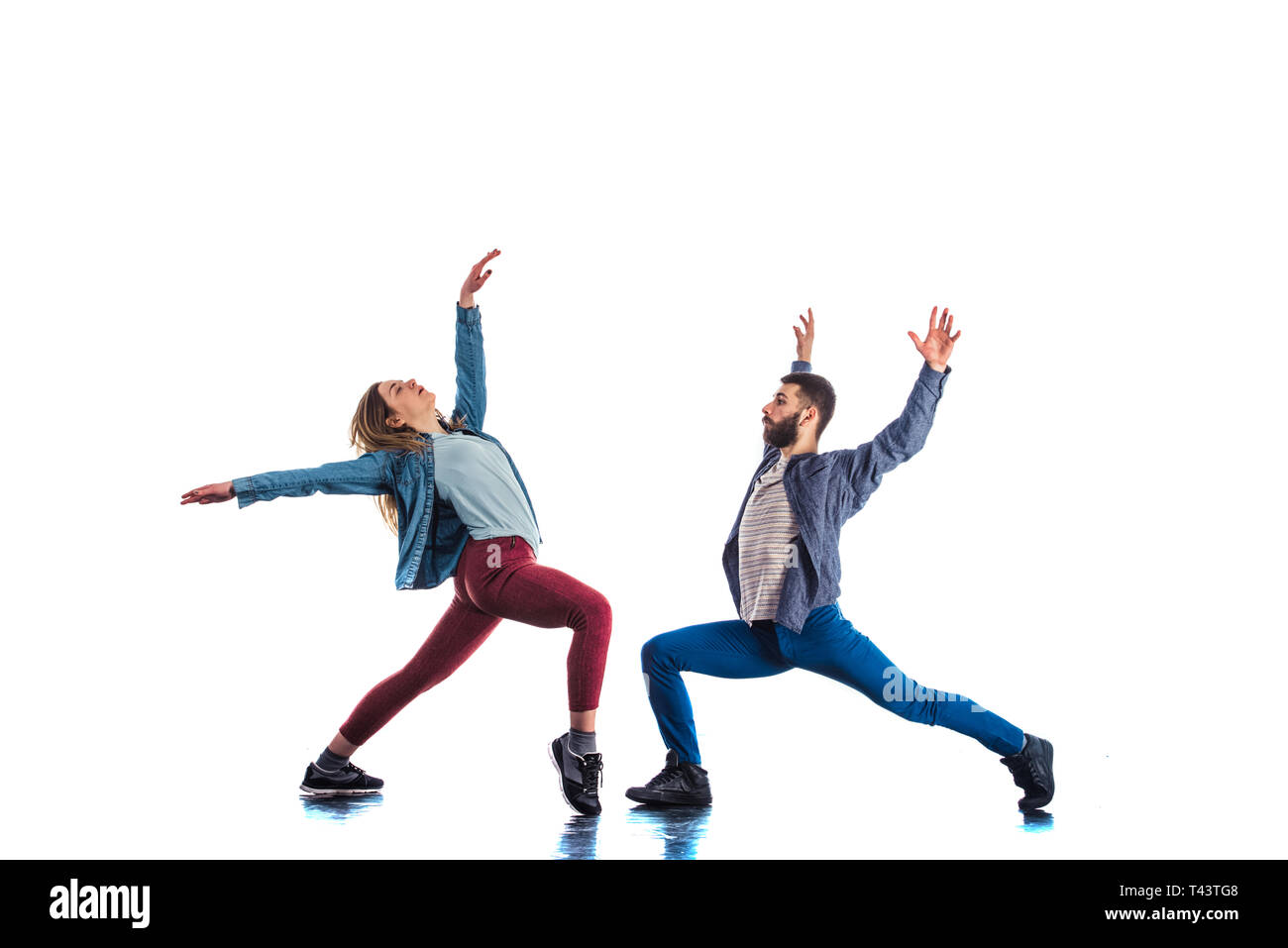 Two friends dancing together Stock Photo - Alamy