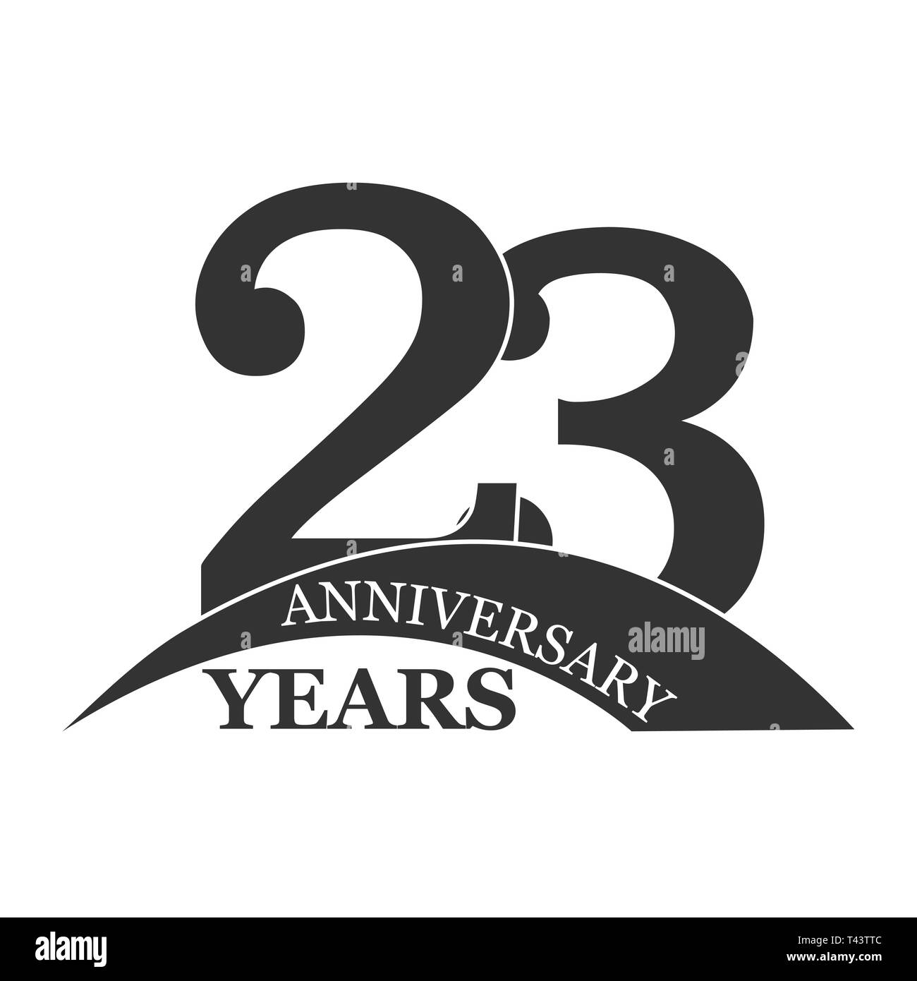 23 years anniversary, flat simple design, logo Stock Vector Image & Art ...