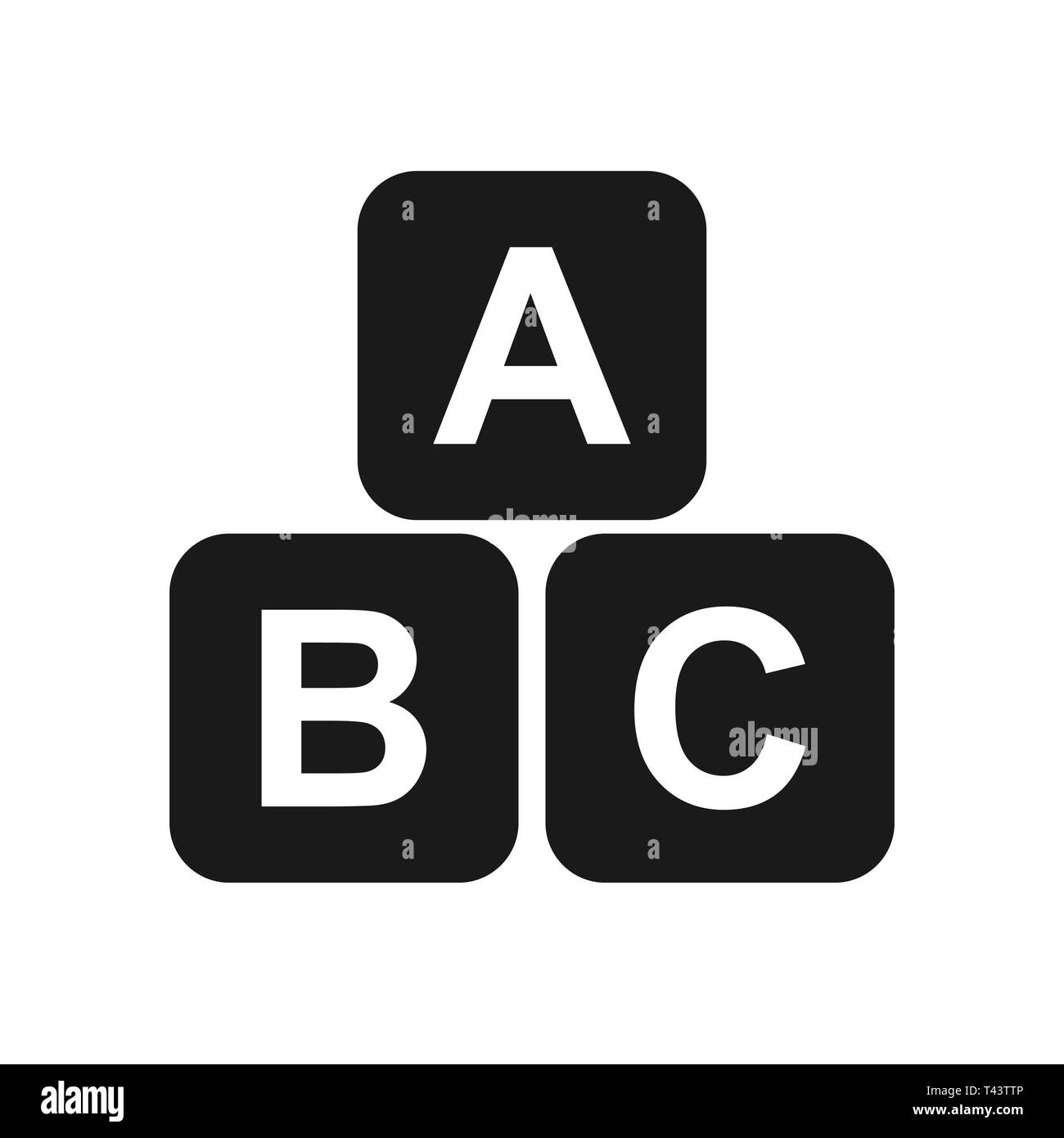 letters A, B, and C blocks, flat design Stock Vector Image & Art - Alamy