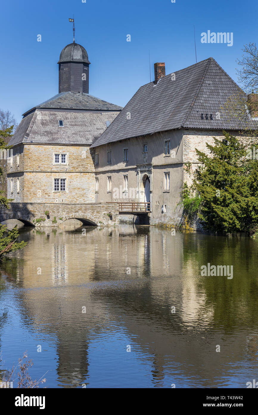 Entrance bridge to the castle Westerwinkel in Ascheberg, Germany Stock ...