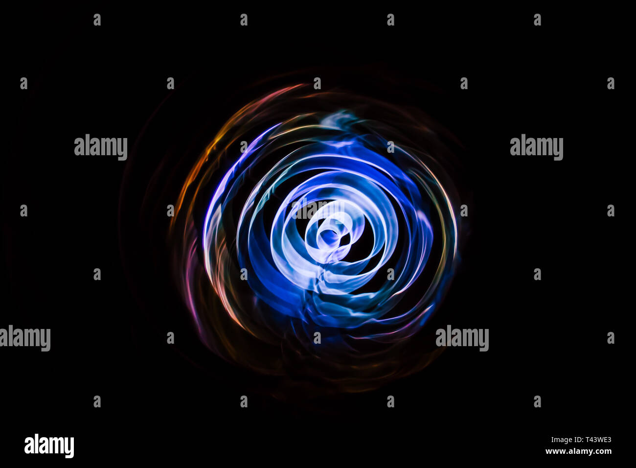 Sound waves in the dark in full color Stock Photo - Alamy