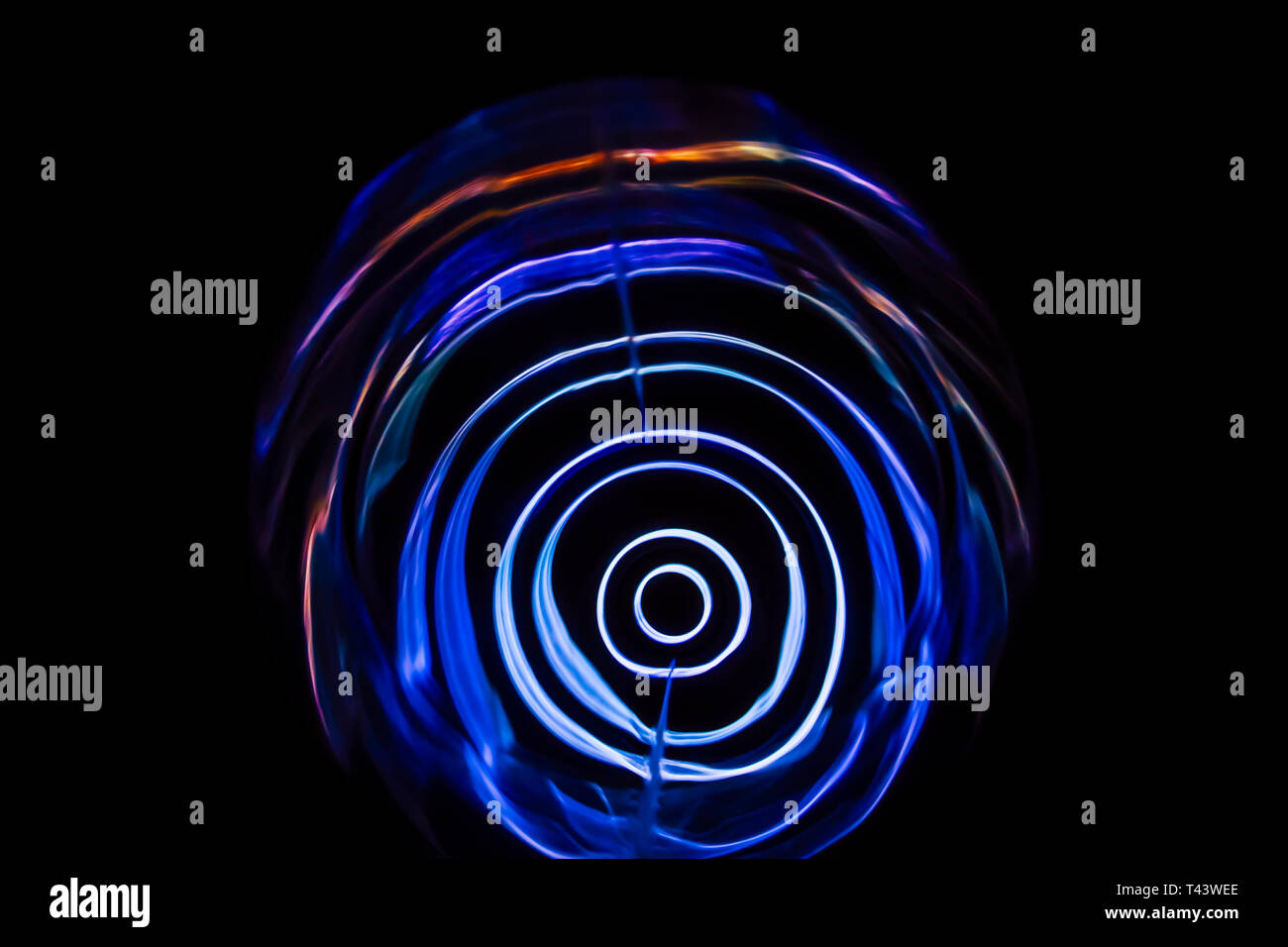 Sound waves in the dark in full color Stock Photo - Alamy