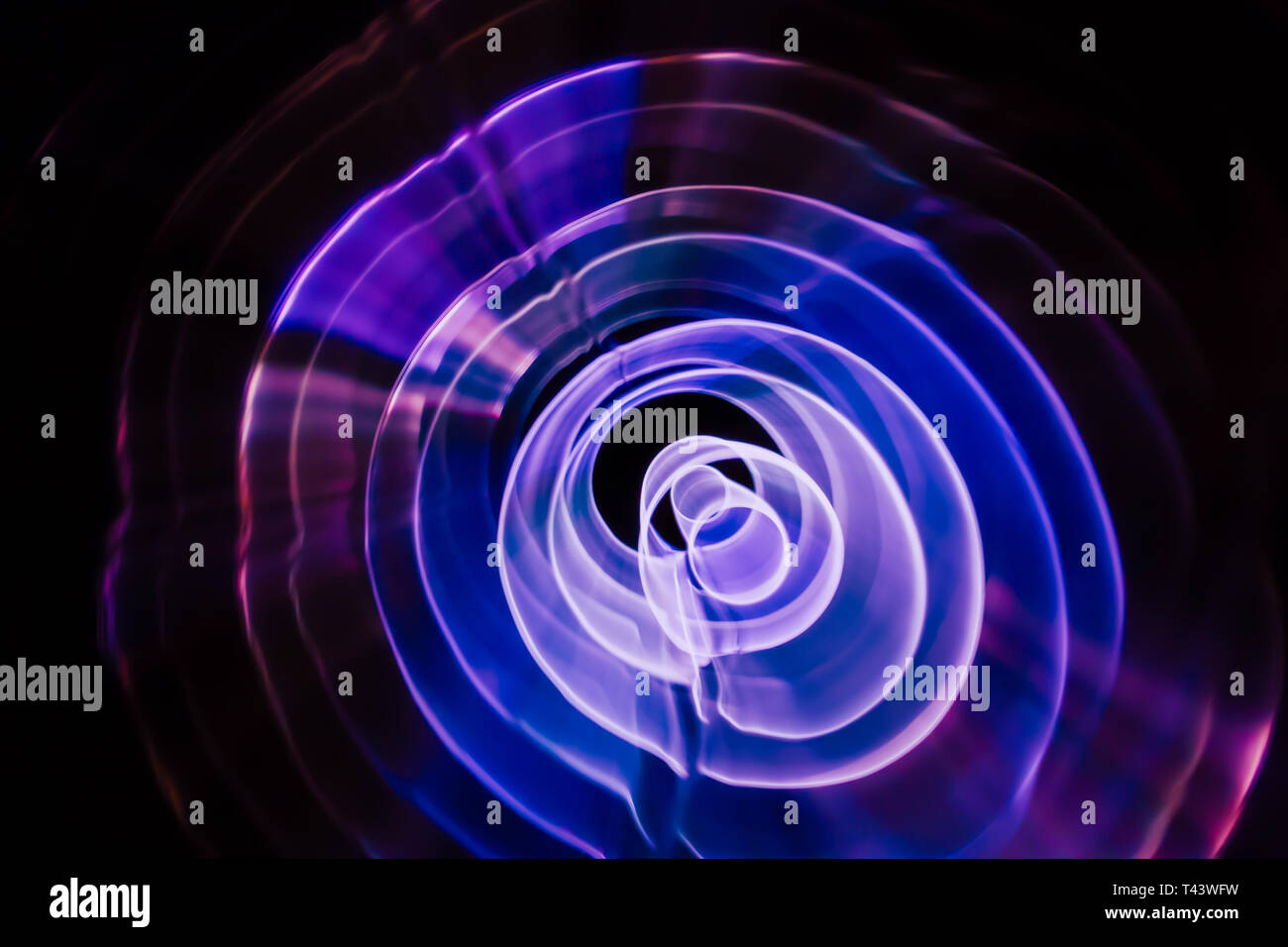 Sound waves in the dark in full color Stock Photo - Alamy