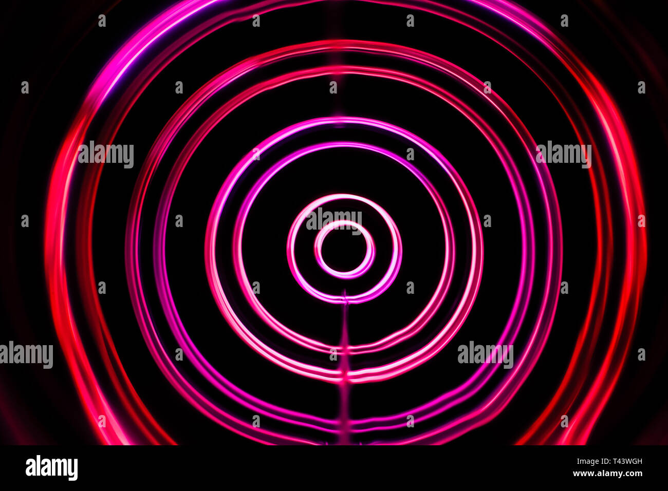 Sound waves in the dark in full color Stock Photo - Alamy