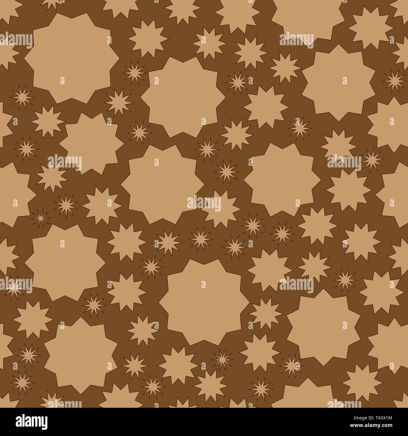 Vector geometric ornament texture with linear stars, angular geometric ...