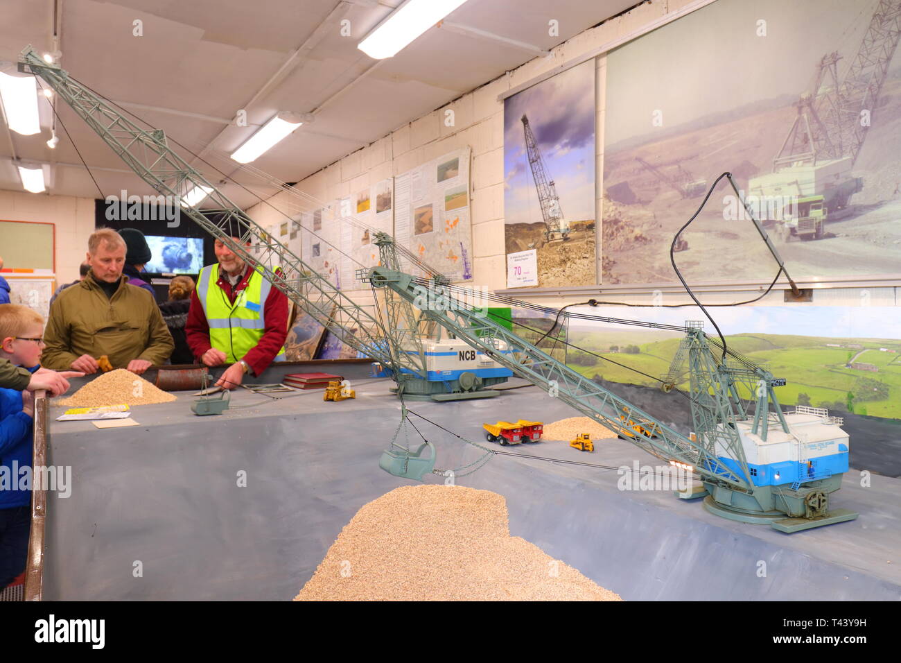 Scale model draglines on display during open days held regular ...