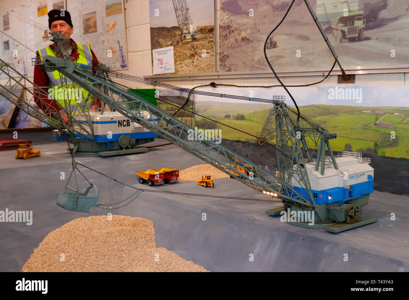 Scale model draglines on display during open days held regular ...