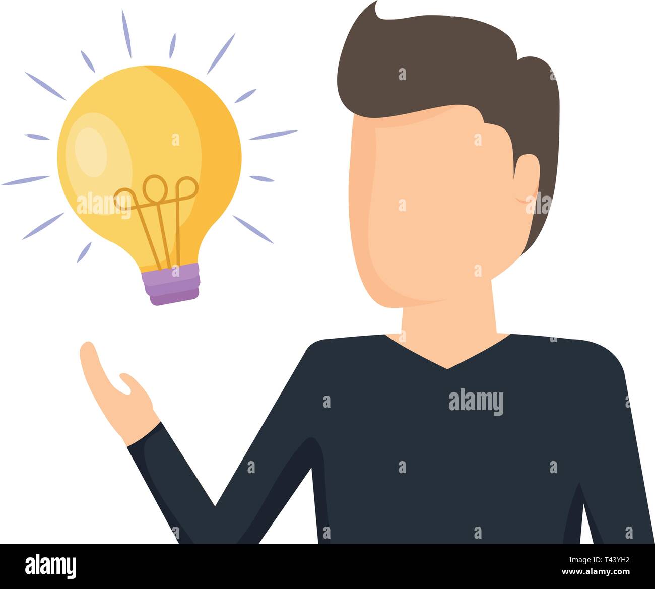 Idea Bulb Person
