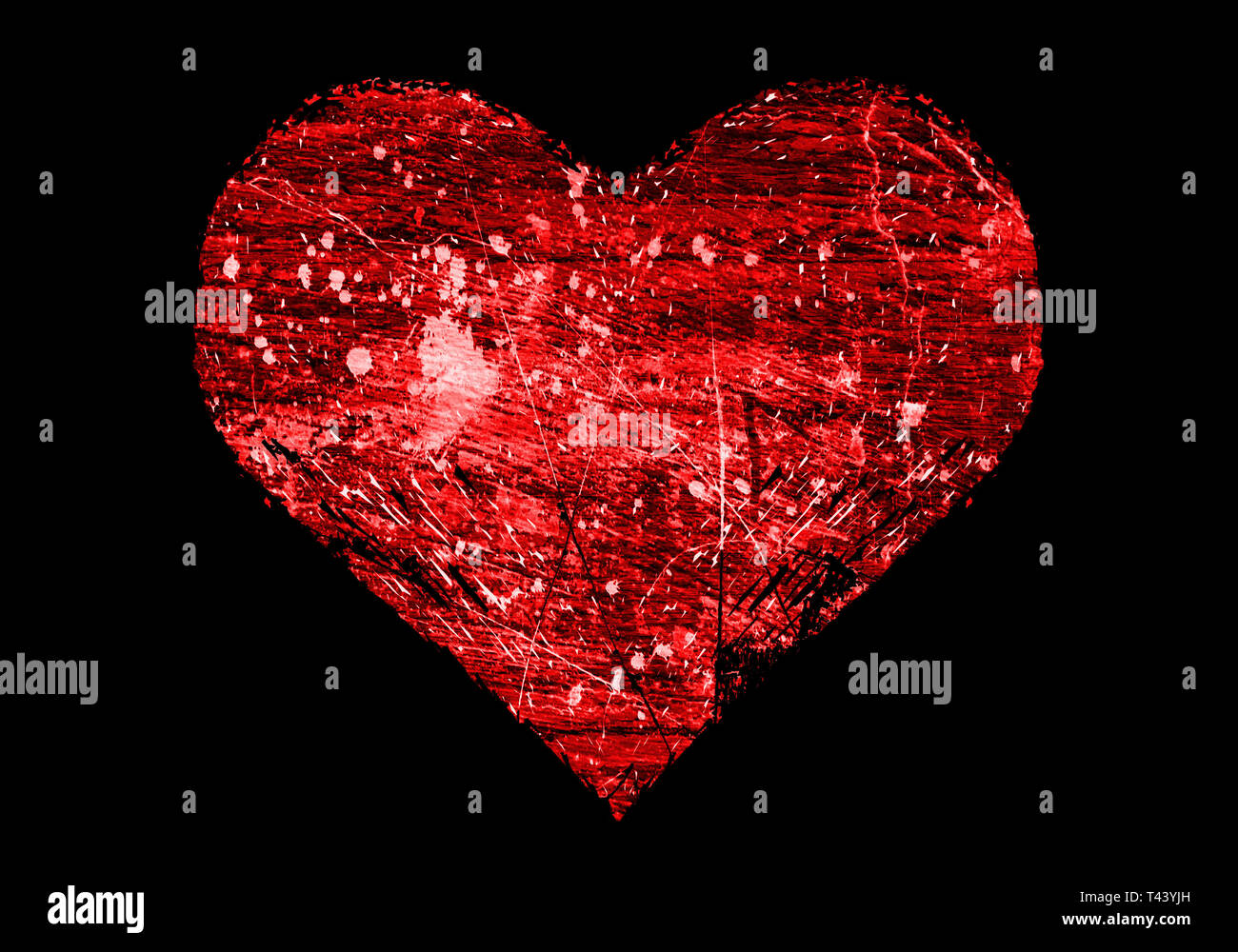 abstract love symbol on black background Stock Photo - Alamy
