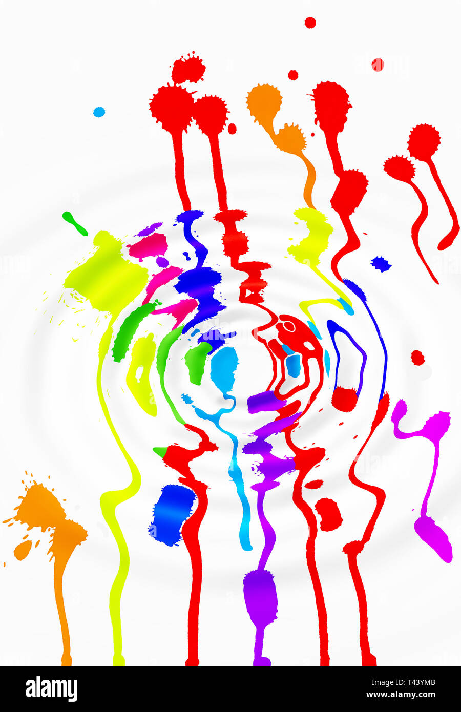 colorful blots on a white background Stock Photo - Alamy