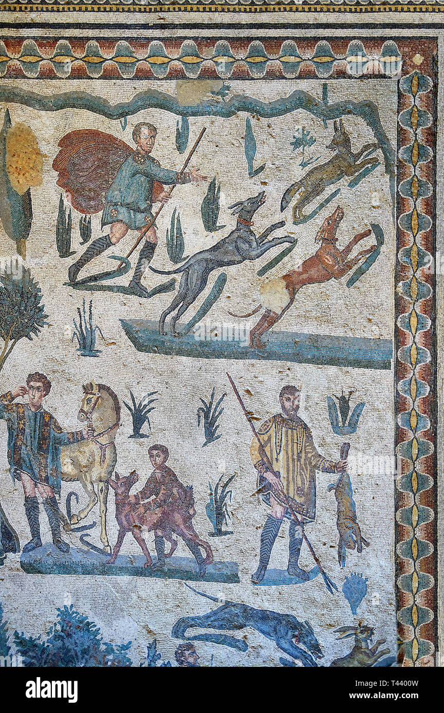 Roman mosaics villa del casale hi-res stock photography and images - Alamy