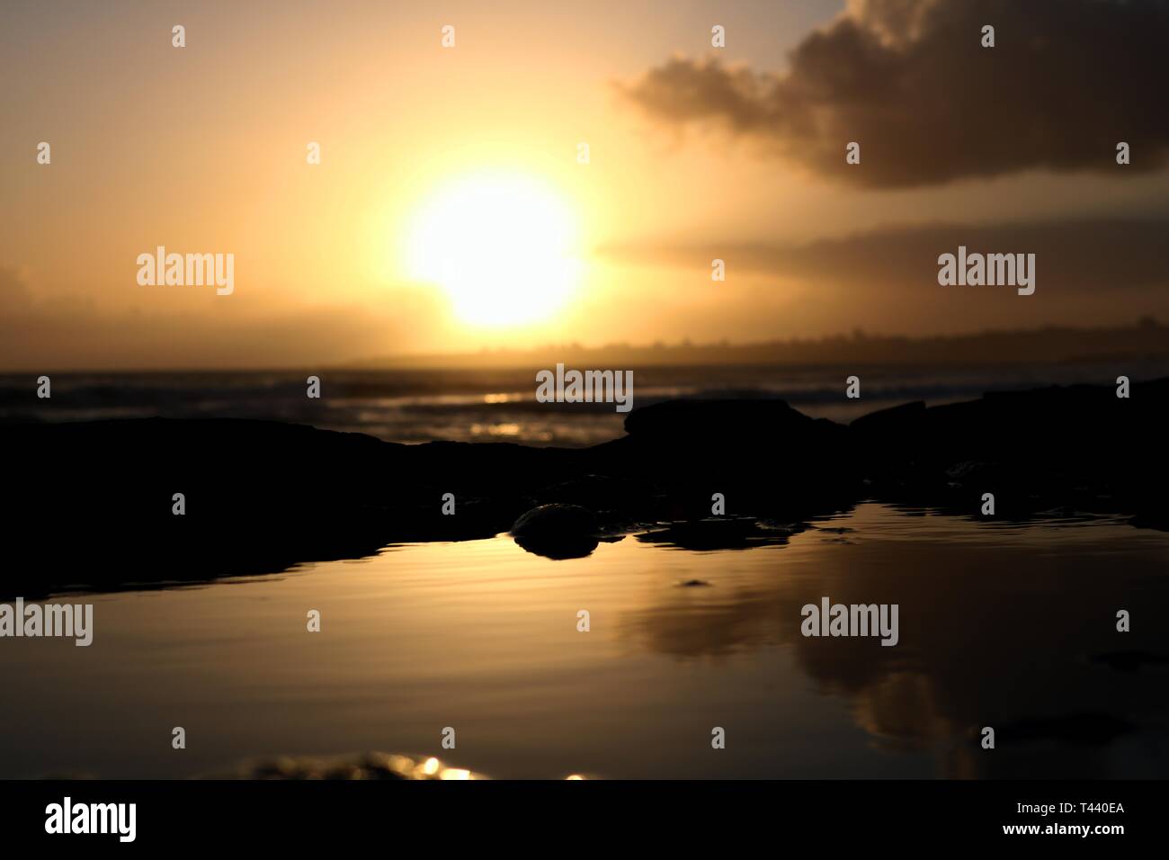 Surface level of a sunset Stock Photo - Alamy