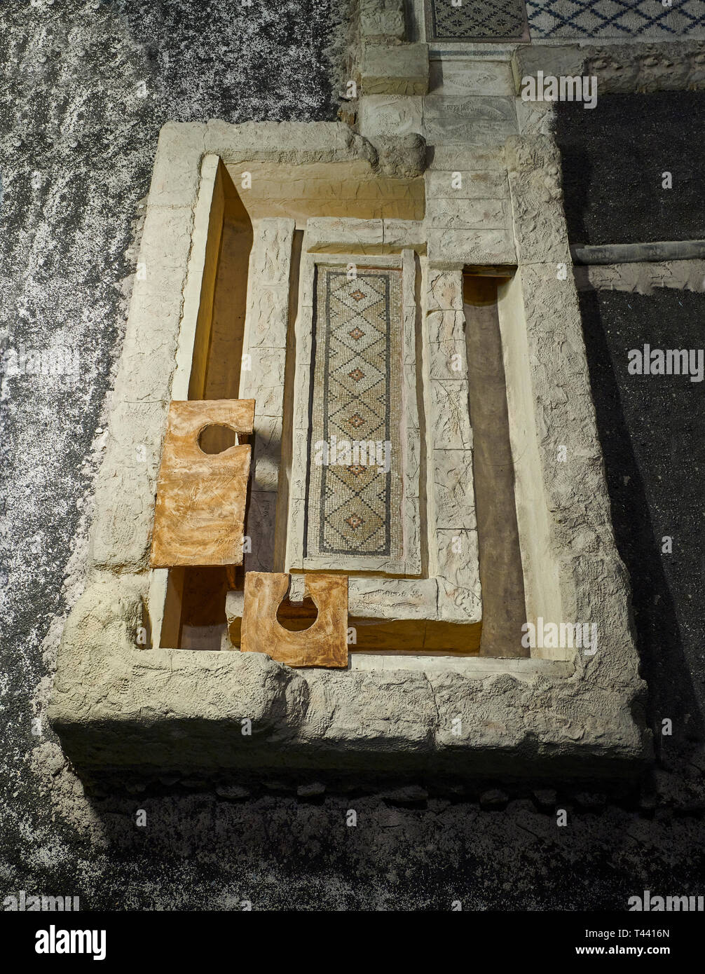 Roman latrine lavatory - Ancient Zeugama, 2nd - 3rd century AD . Zeugma ...