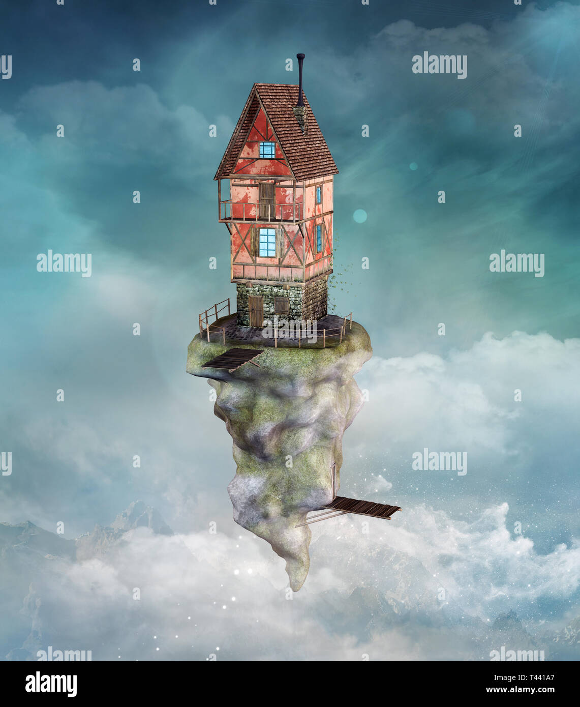Flying house hi-res stock photography and images - Alamy
