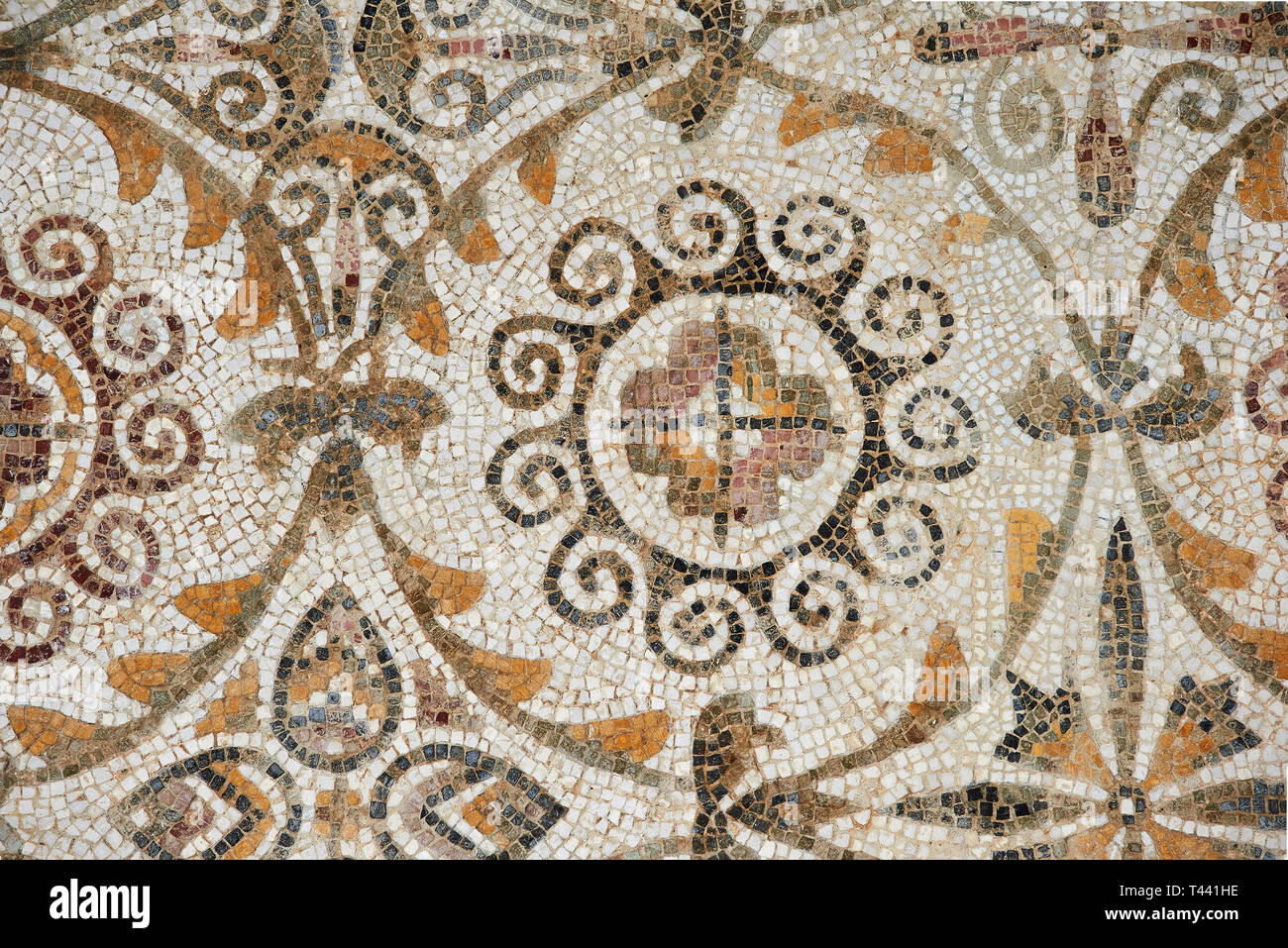 Pictures of a geometric Roman mosaics design, from the ancient Roman ...