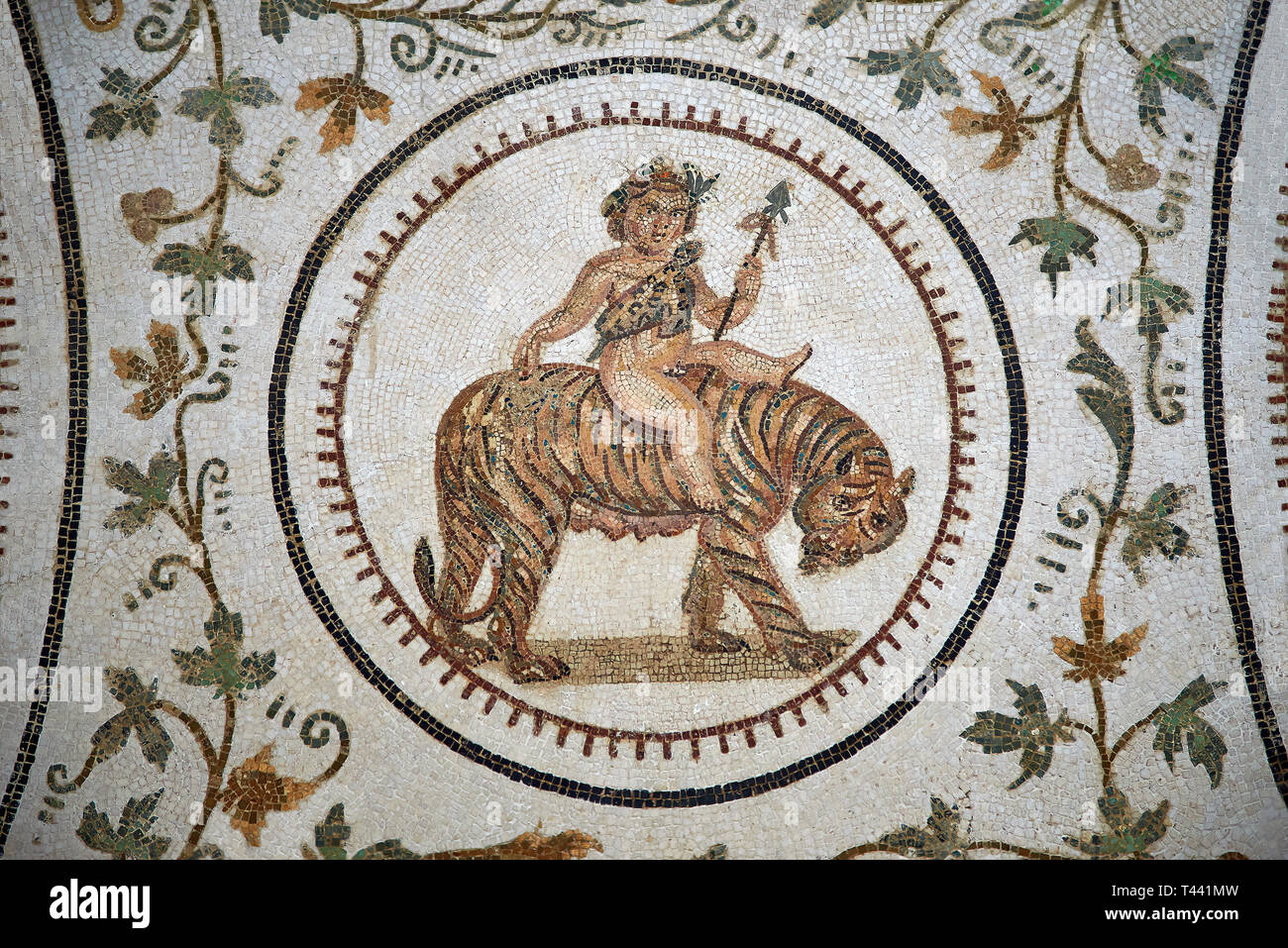 Pictures of a Roman mosaics design depicting Dionysus Riding a Panther ...