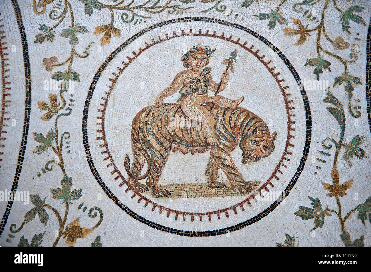 Pictures of a Roman mosaics design depicting Dionysus Riding a Panther ...