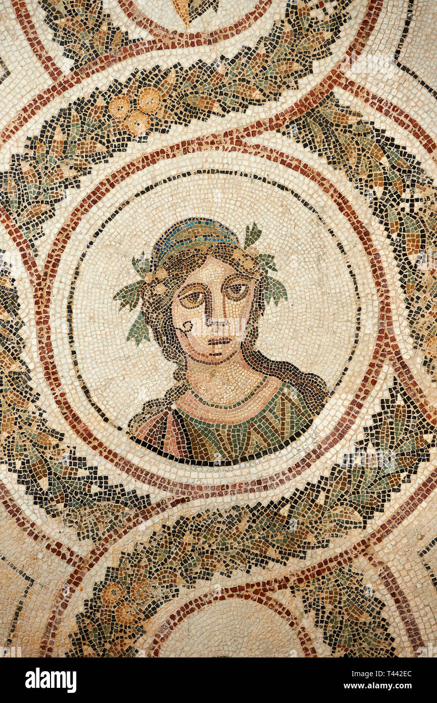 Picture of a Roman mosaics design depicting one of the Four Seasons ...
