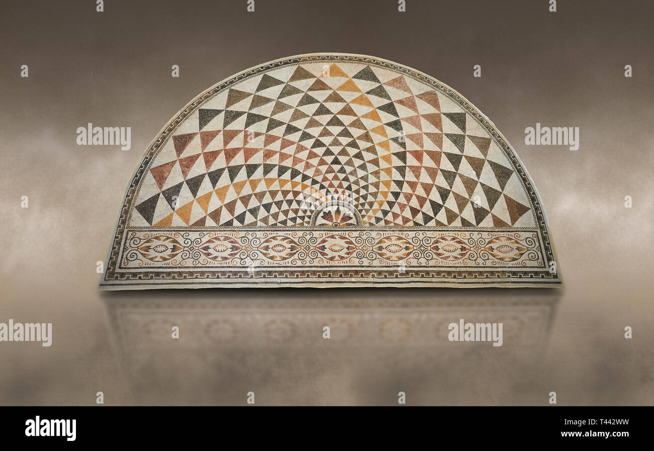 Pictures of a Roman mosaics from an apse depicting a fan of ...