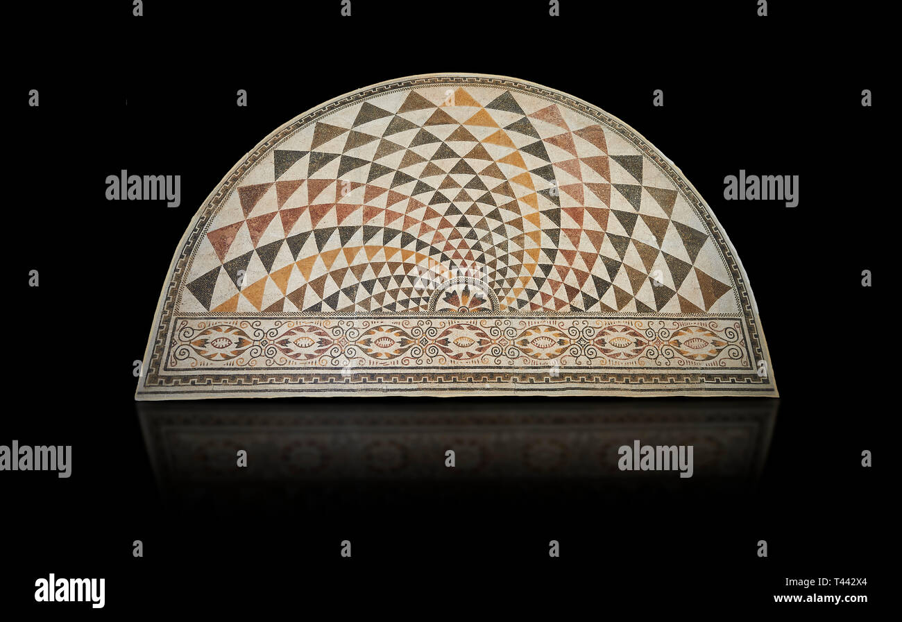 Pictures of a Roman mosaics from an apse depicting a fan of ...