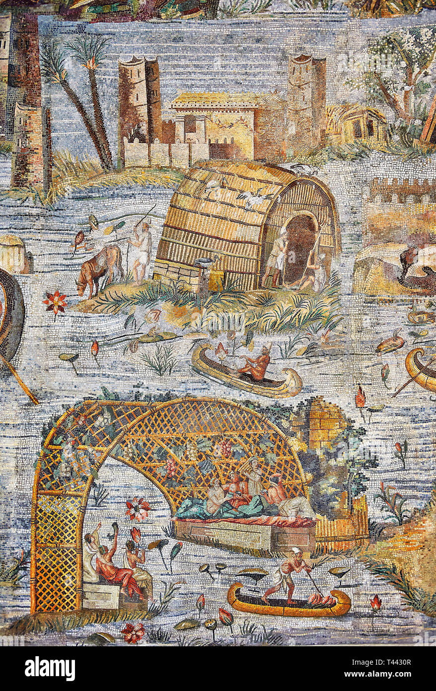 Roman mosaic nilotic landscape hi-res stock photography and images - Alamy
