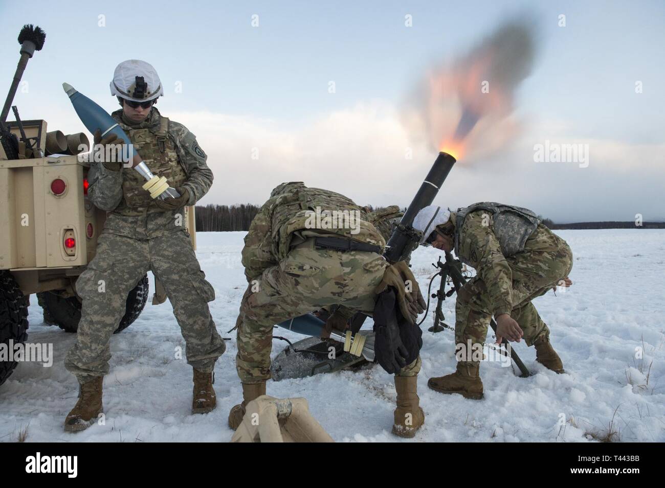 Army indirect fire infantrymen assigned to Headquarters and ...