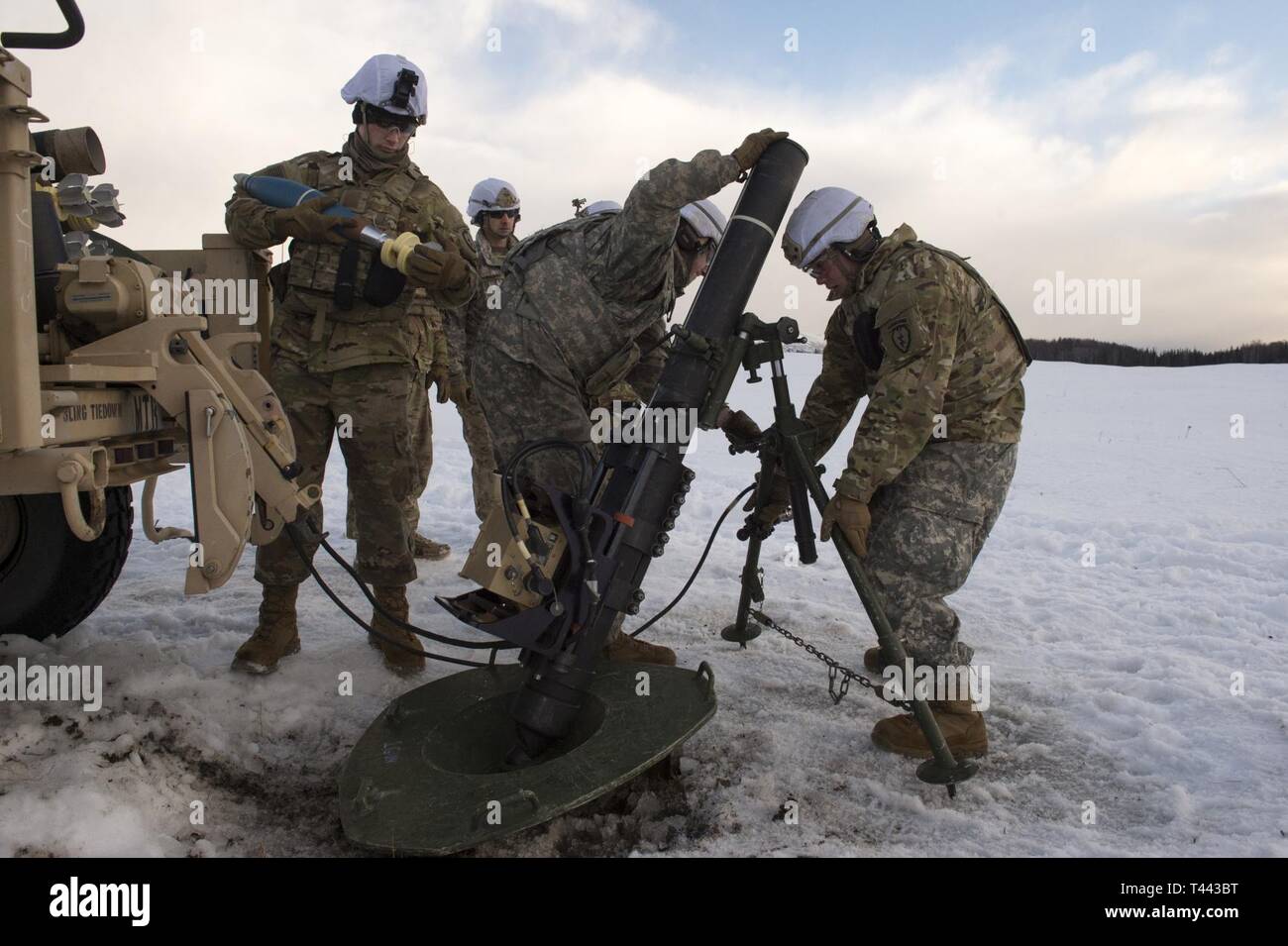 Army indirect fire infantrymen assigned to Headquarters and ...