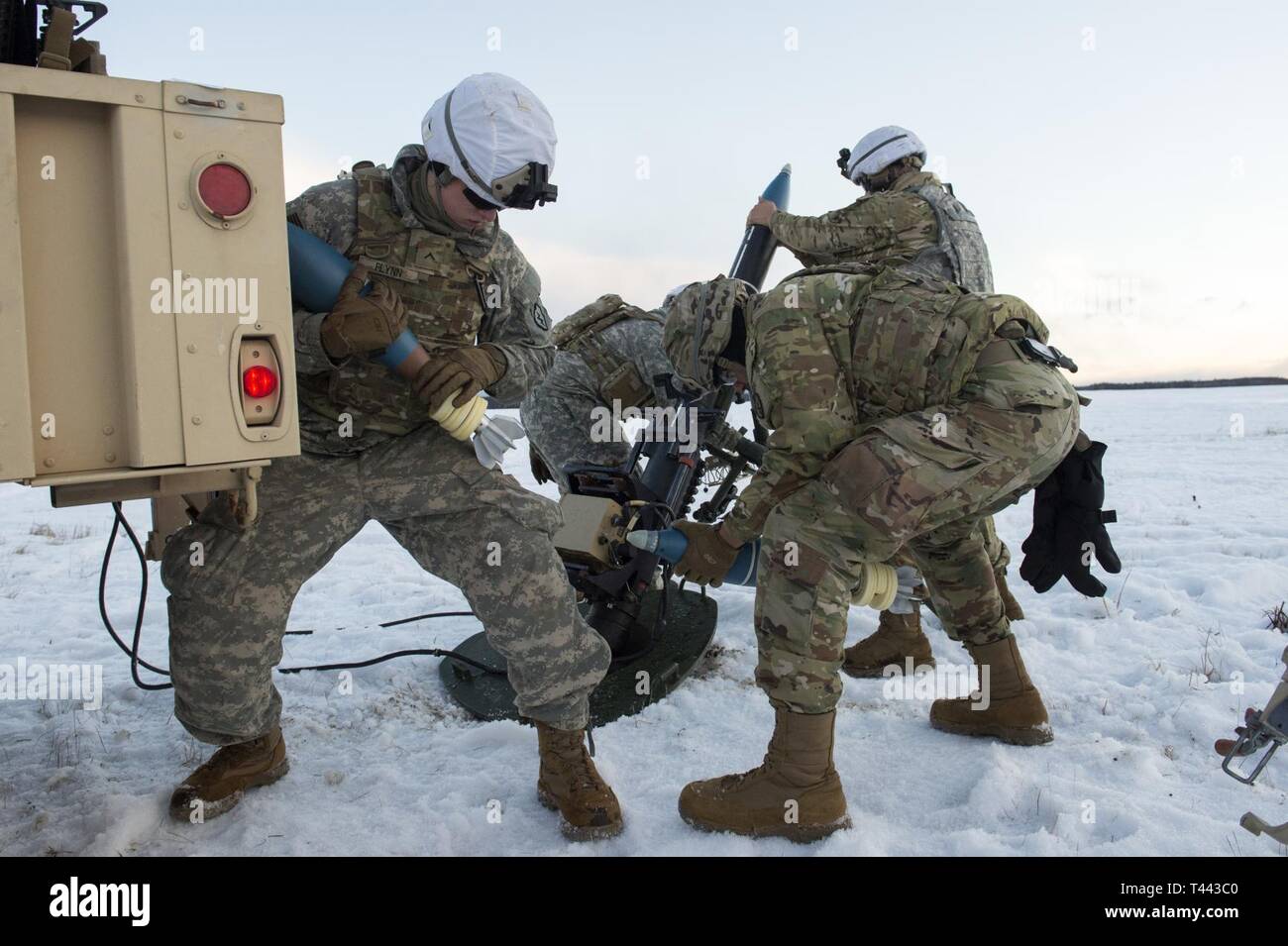 Army indirect fire infantrymen assigned to Headquarters and ...