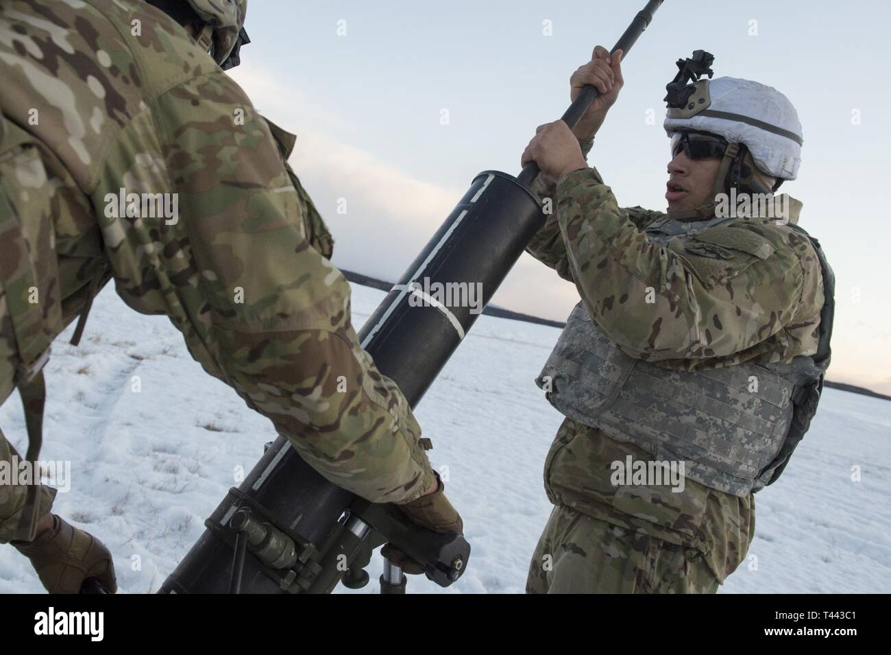 Army indirect fire infantrymen assigned to Headquarters and ...