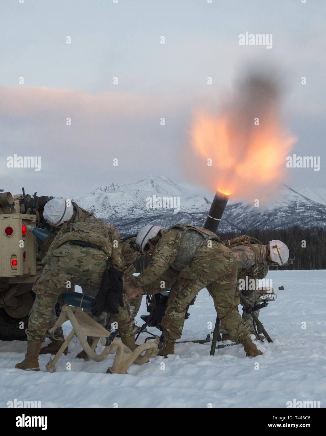 Army indirect fire infantrymen assigned to Headquarters and ...