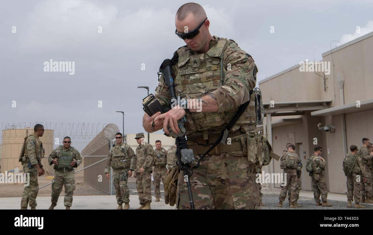 U.S. Army Sgt. Royce Fletcher, assigned to the East Africa Response ...