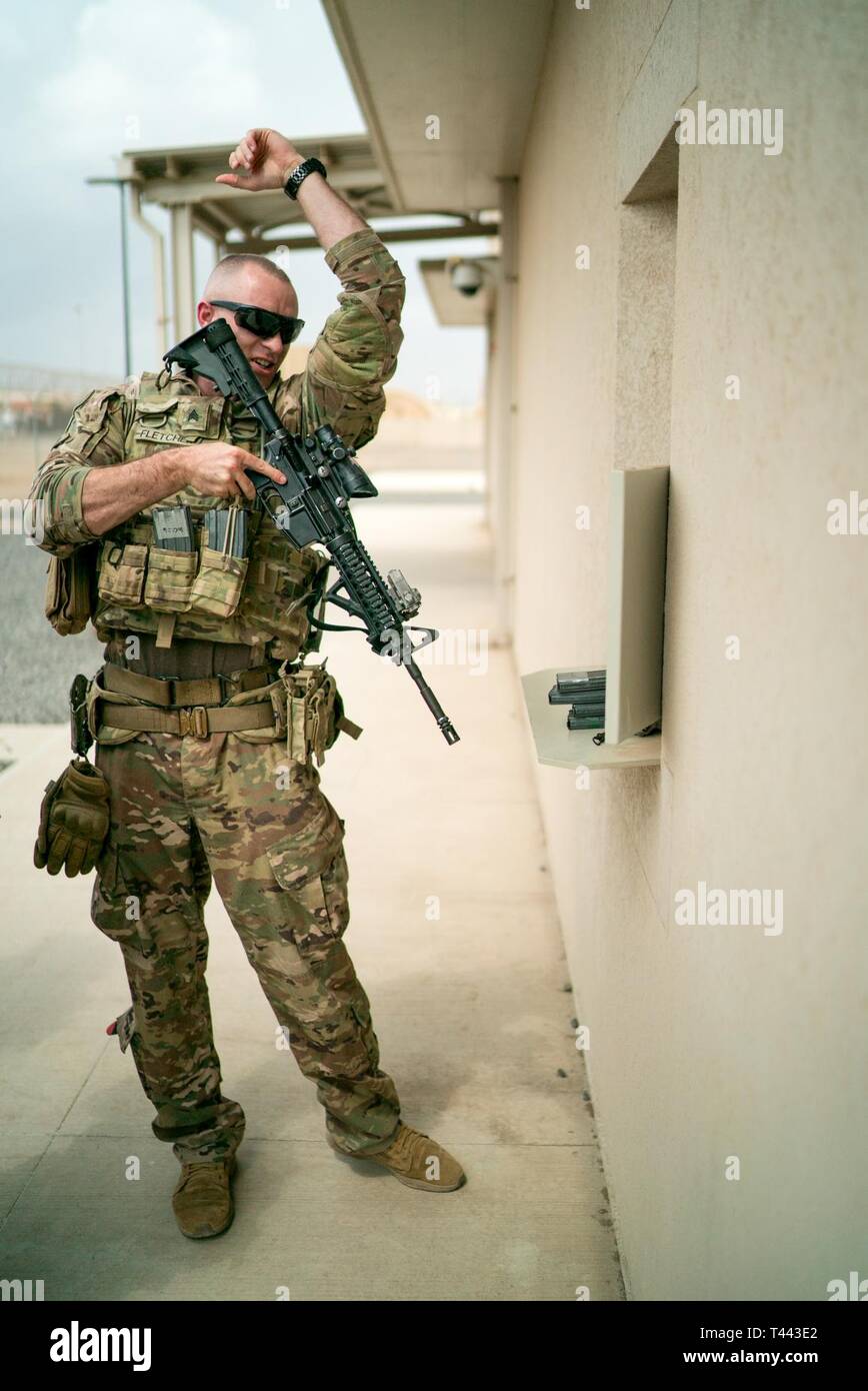U.S. Army Sgt. Royce Fletcher, assigned to the East Africa Response ...