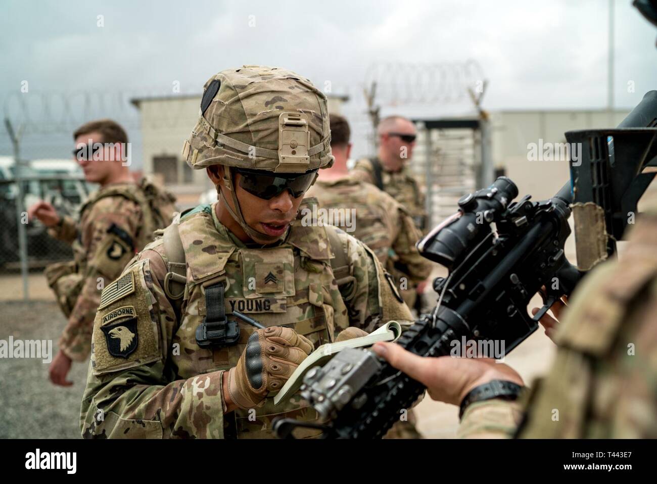 U.S. Army Sgt. Kaleb Young, assigned to the East Africa Response Force ...