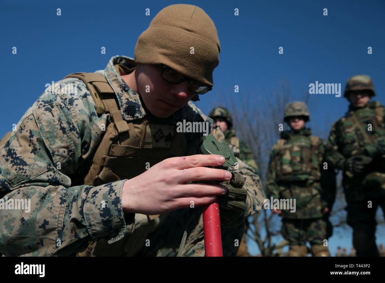 A U.S. Marine with Special Purpose Marine Air-Ground Task Force-Crisis ...