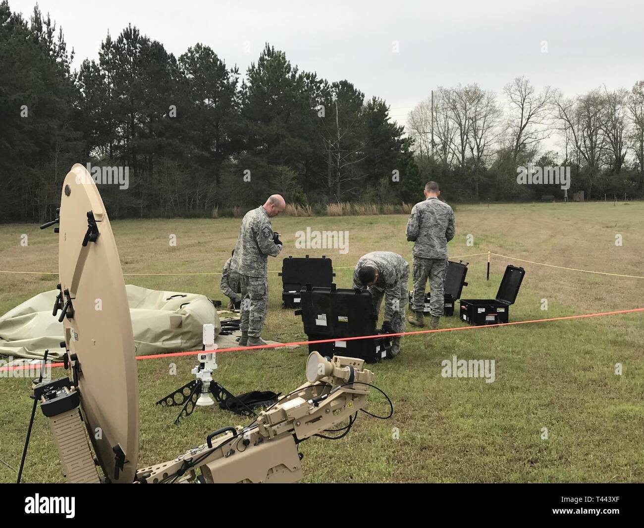Members of the 263rd Combat Communications Squadron participate in the ...
