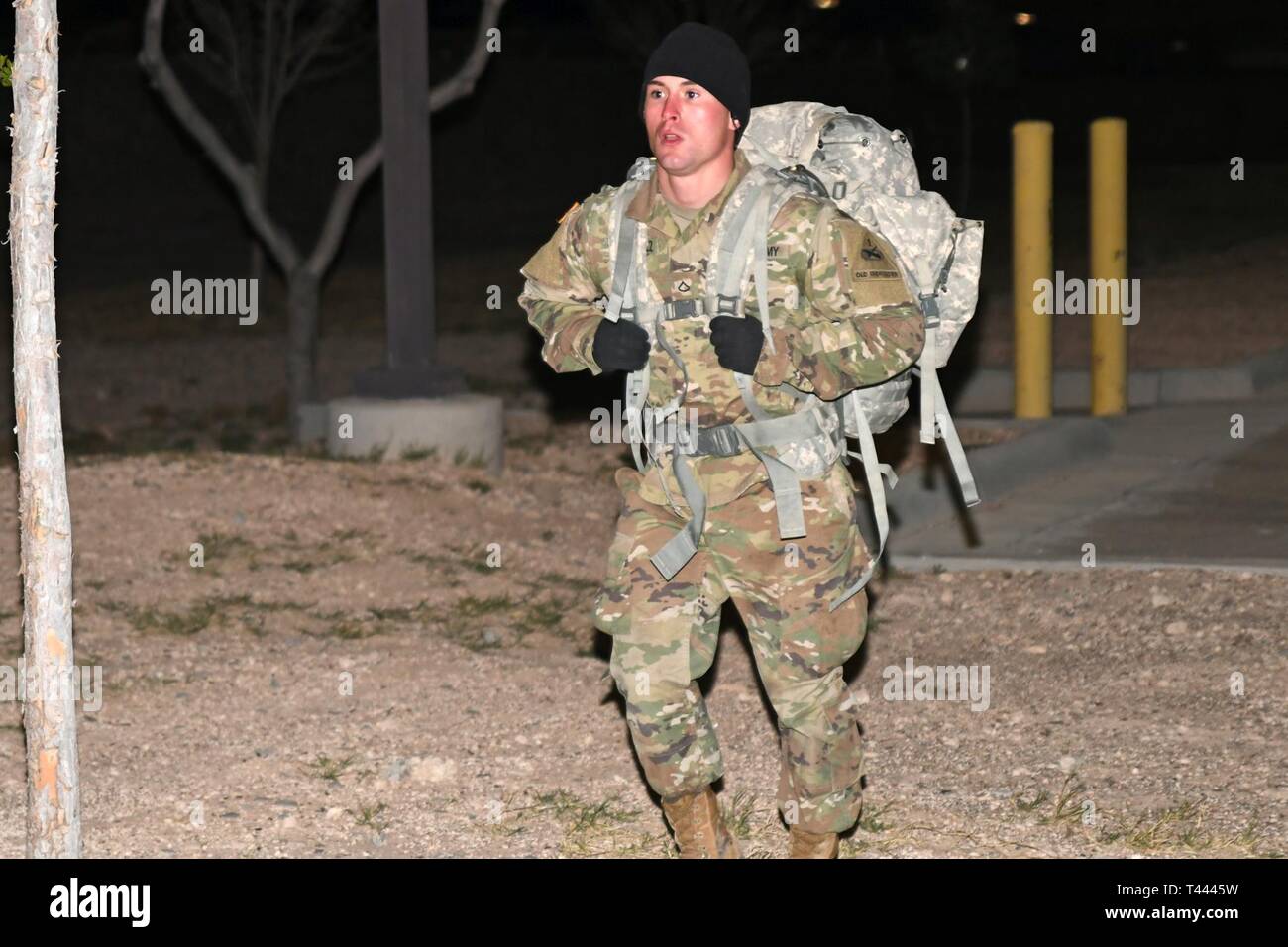 FORT BLISS, Texas – Pfc. Troy Renkiewicz, 1st Armored Division, jogs ...