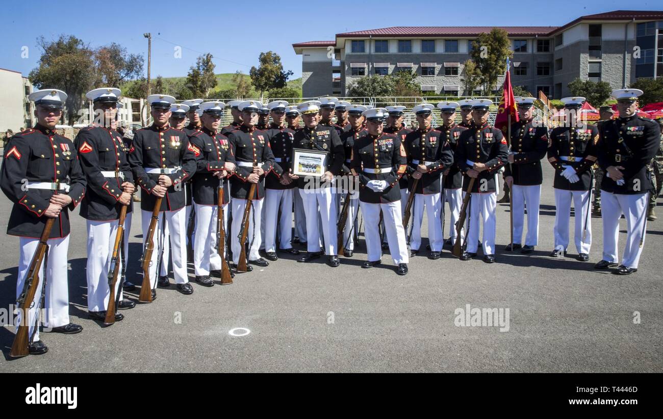 The U.S. Marine Corps Silent Drill Platoon, Battle Color Detachment ...