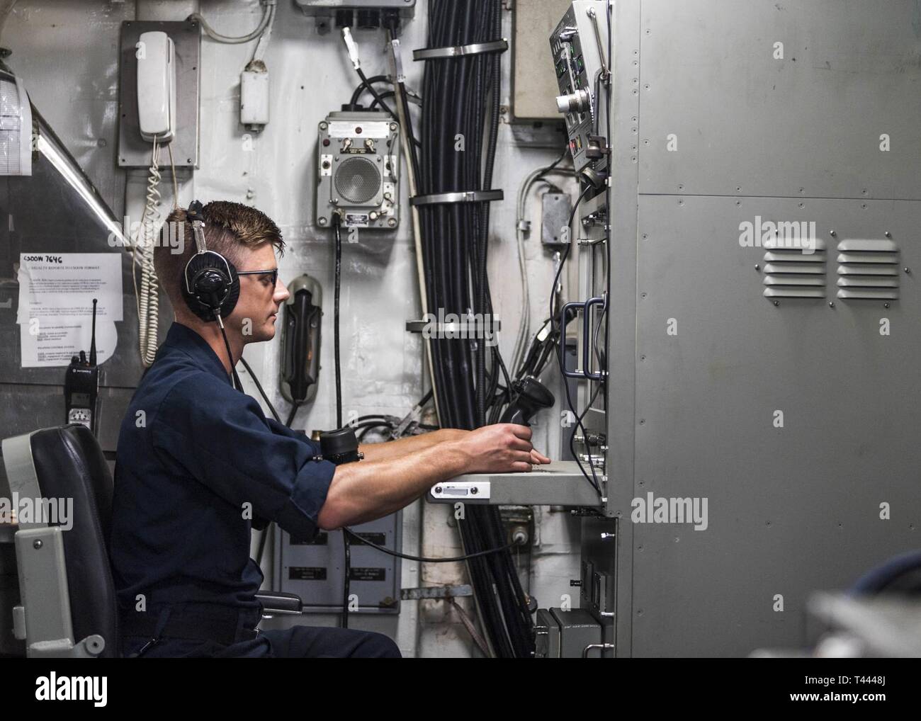 PACIFIC OCEAN (March 14, 2019) – Fire Controlman 3rd Class Robert ...
